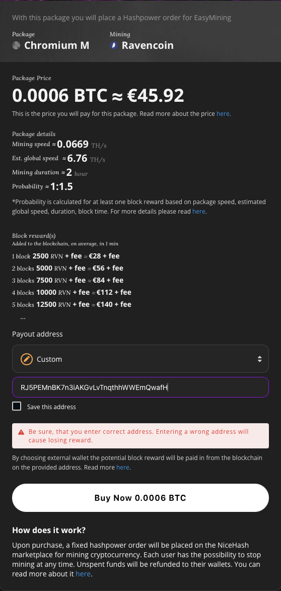 How do I buy a package? | NiceHash